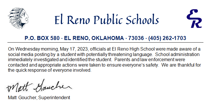 Live Feed | El Reno High School